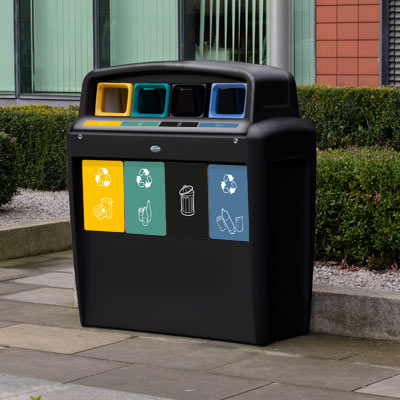 Nexus® Evolution City Quad afvalscheidingsbak – Glasdon